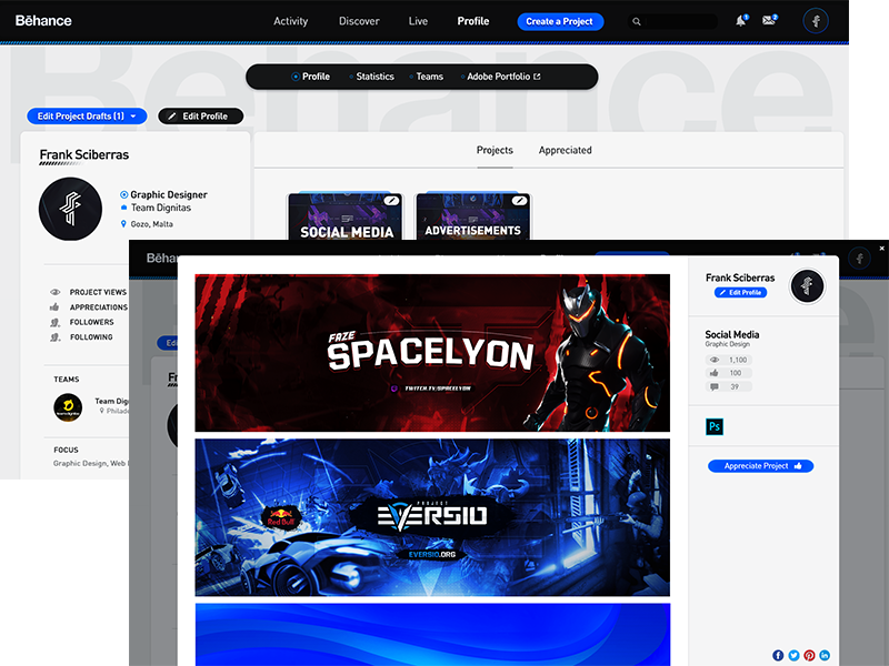 Behance UI Design by Frank on Dribbble
