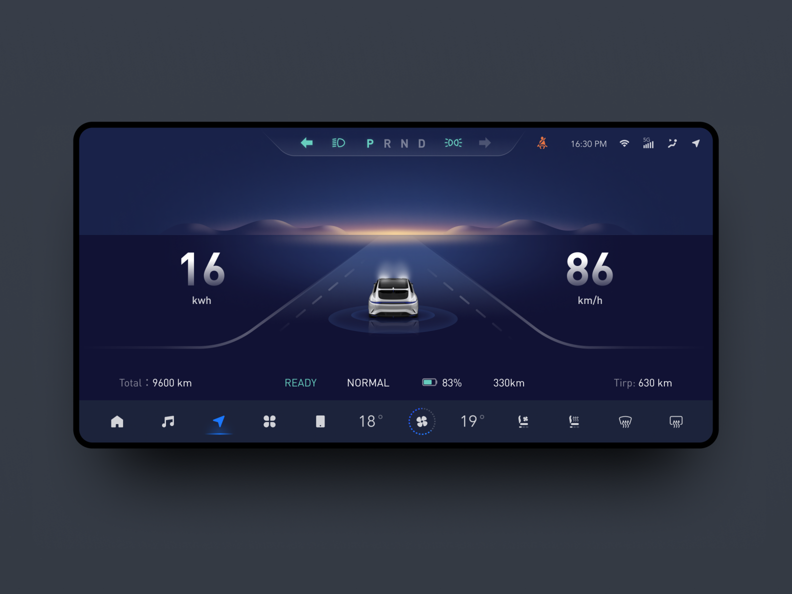 Car navigation interface-HMI by zhixiongwu on Dribbble