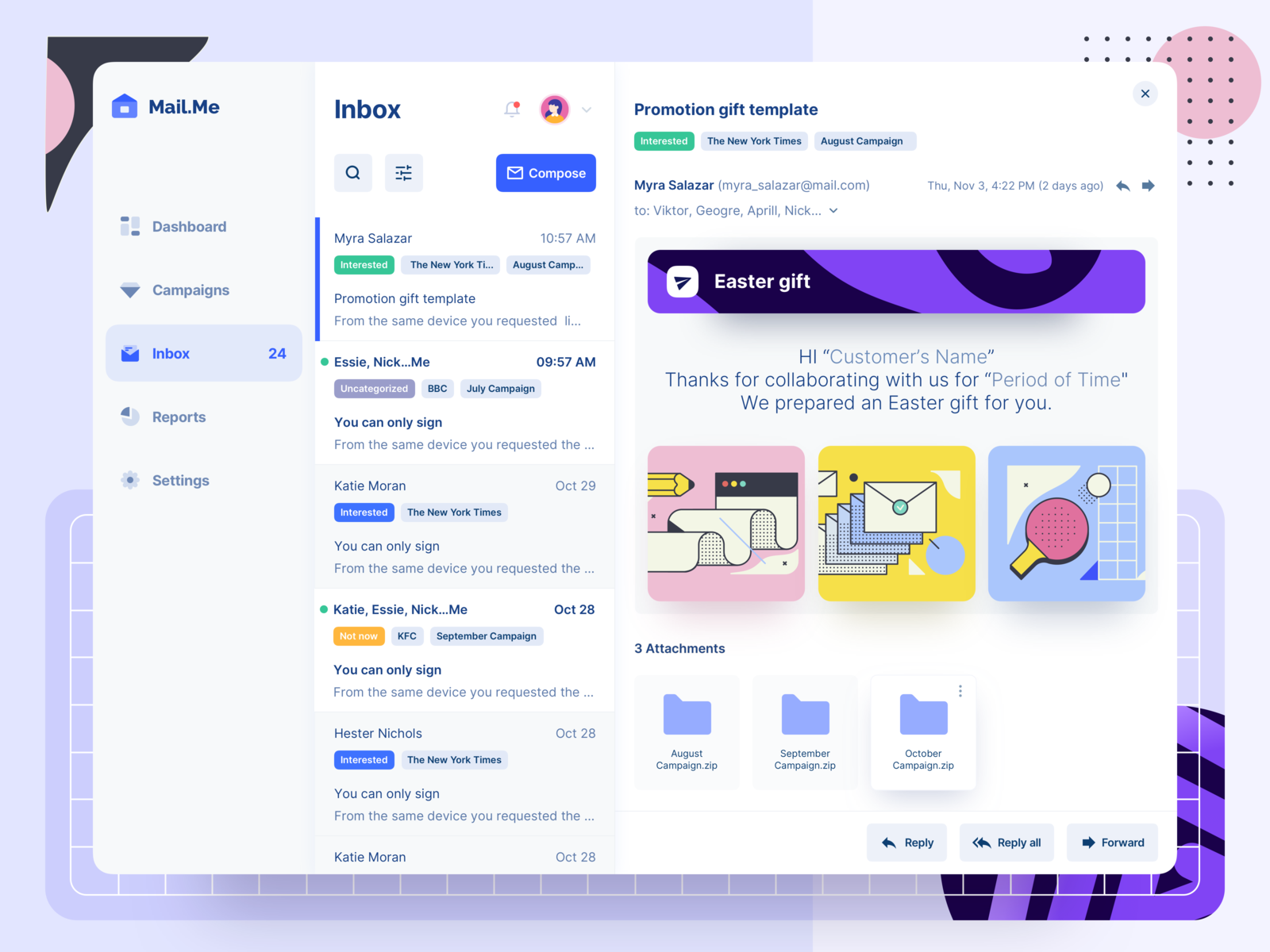 Inbox Concept by UGEM on Dribbble