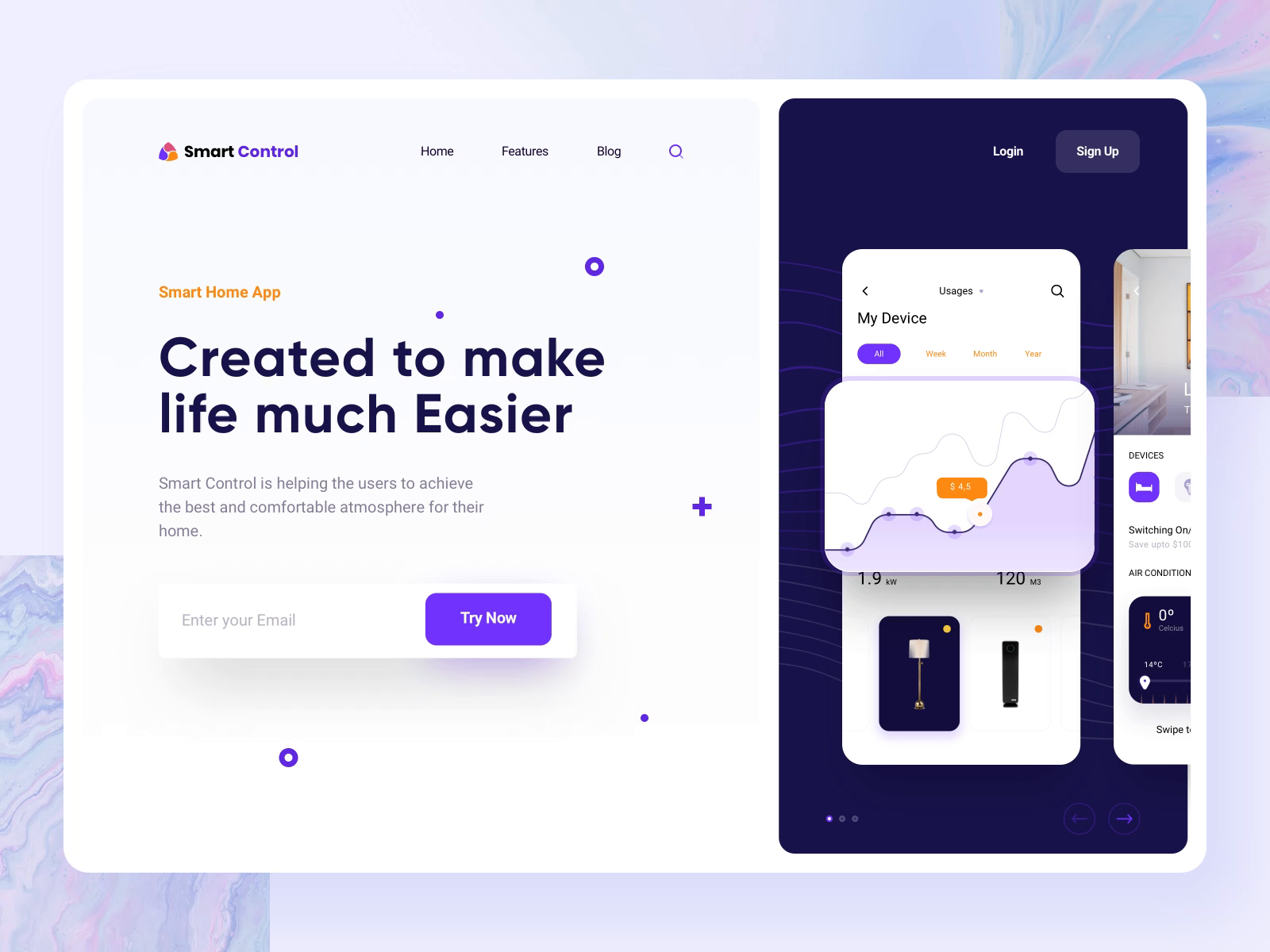 Smart Home App Hero Section Animation by UGEM on Dribbble