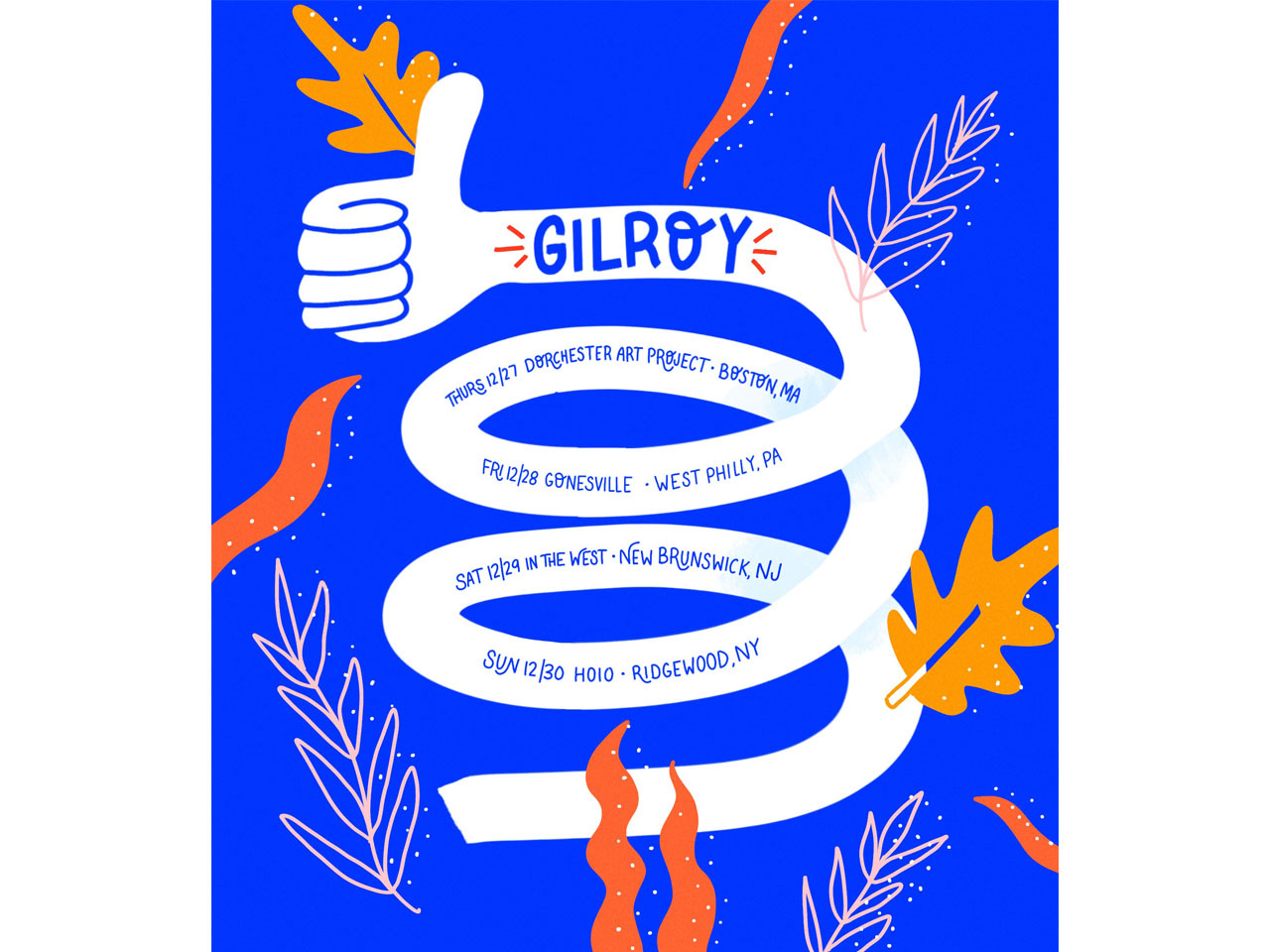 Gilroy tour poster by Tyler Elise Blinderman on Dribbble