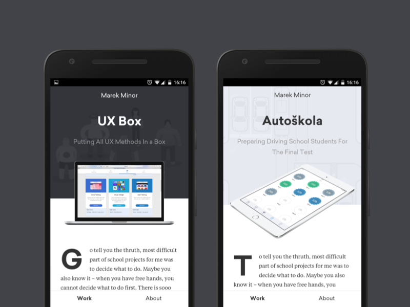 Case Study Pages by Marek Minor on Dribbble