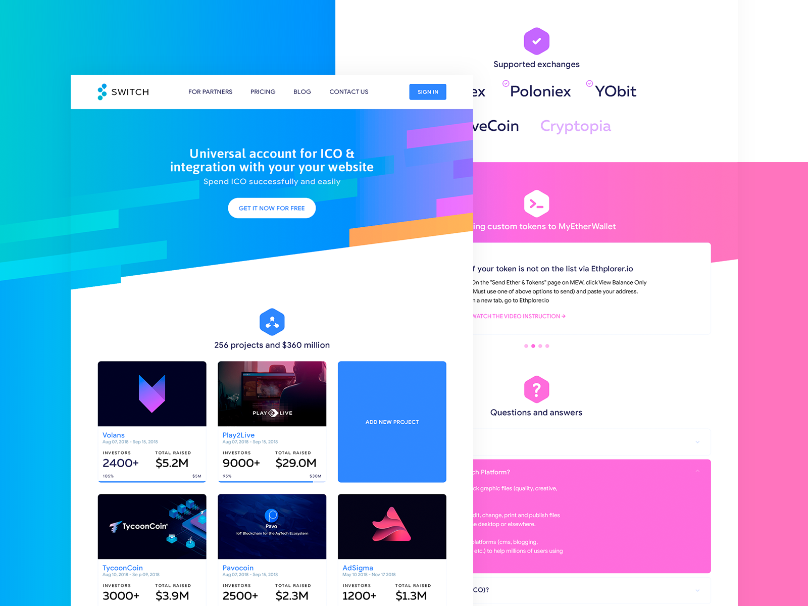 Switch /// Landing Page by Denys on Dribbble