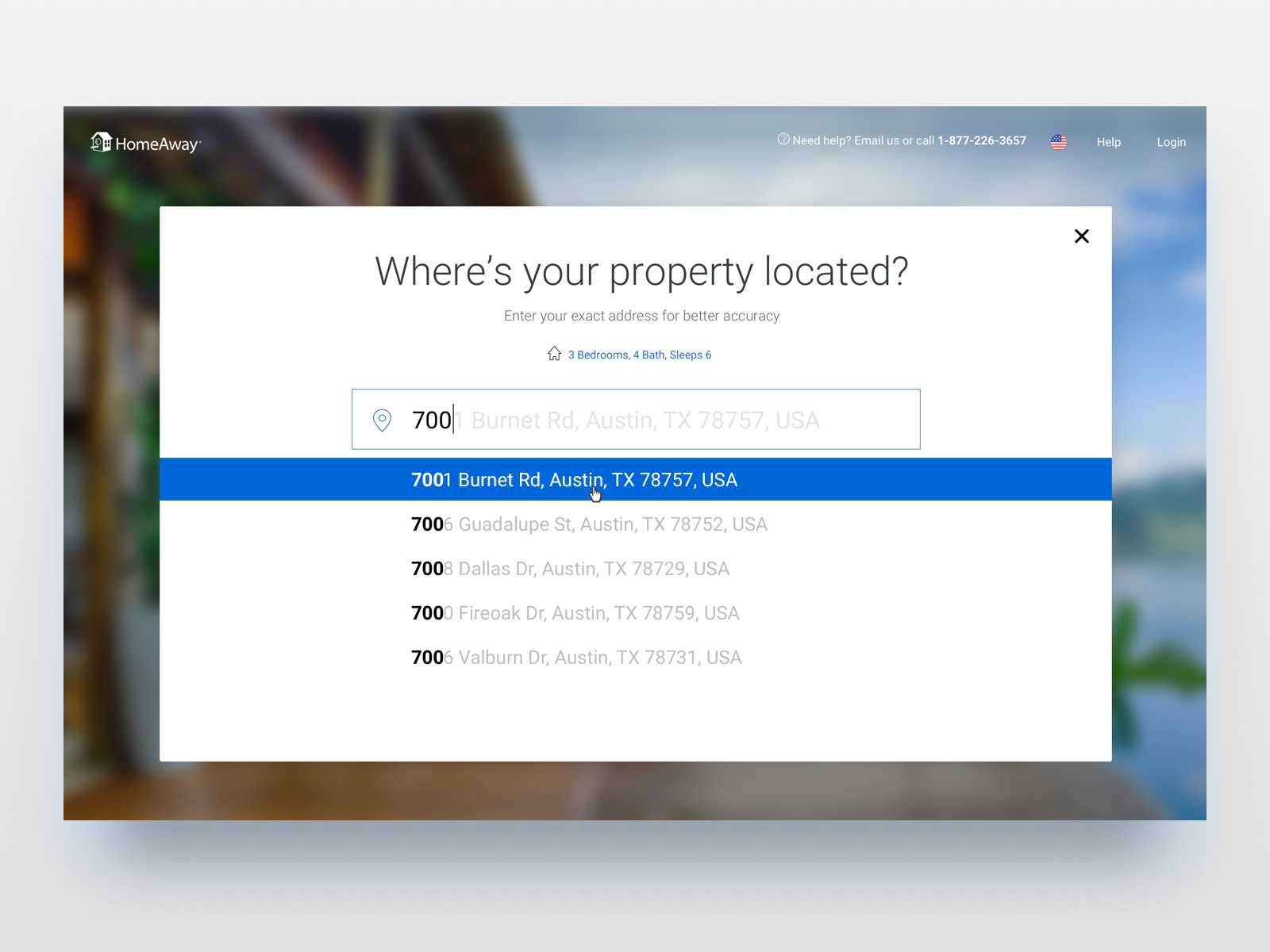 HomeAway - List your property address lookup by Ivan Nájera on Dribbble