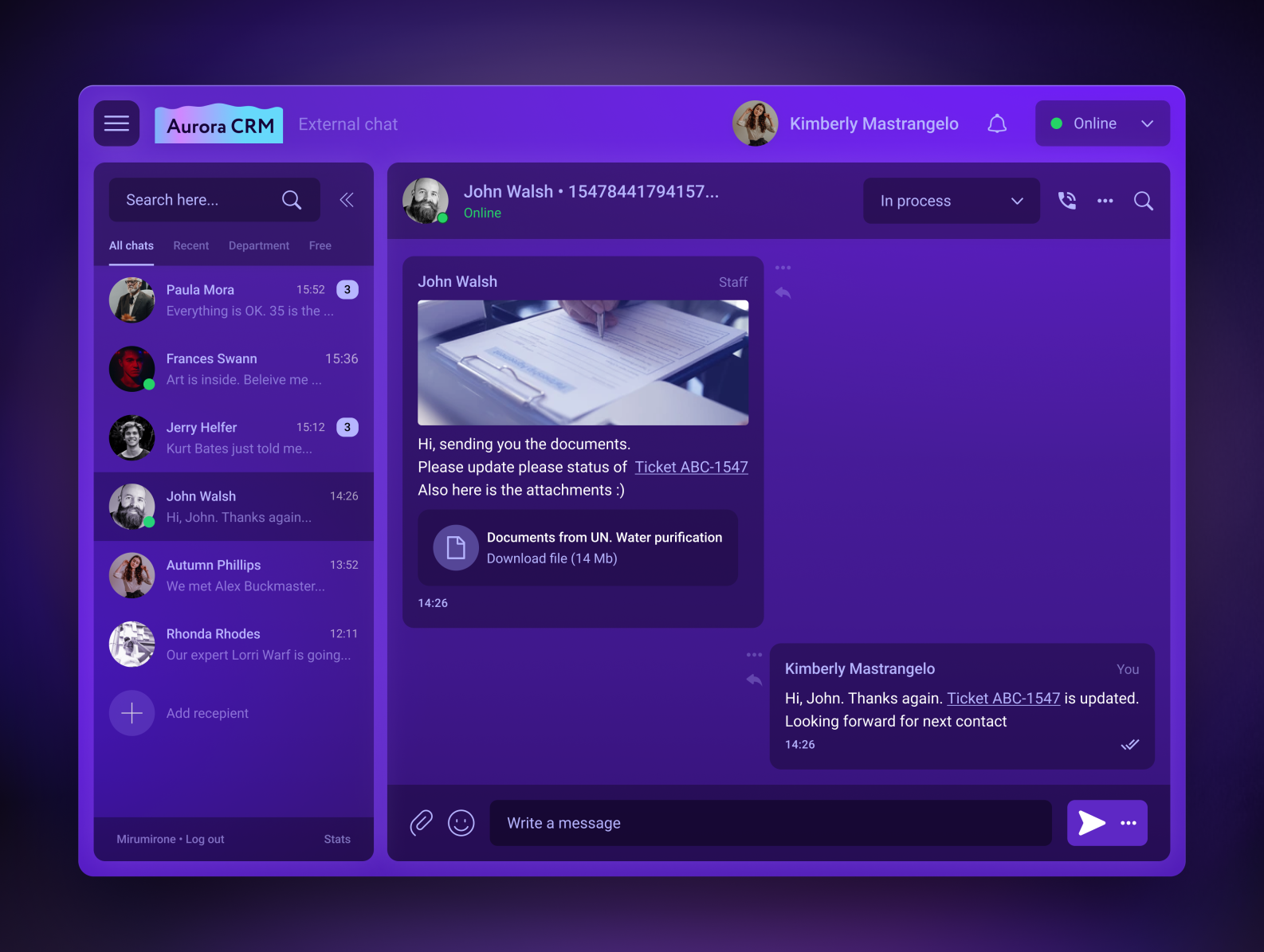 Corporate chat concept by Vadim on Dribbble