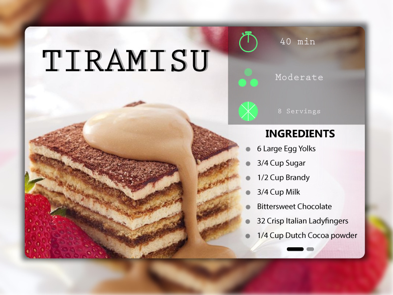 Recipe Card UI by Stoic on Dribbble