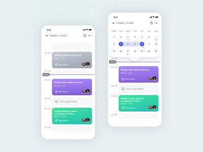 Schedules - Mobile App UI by Prakhar Maheshwari on Dribbble