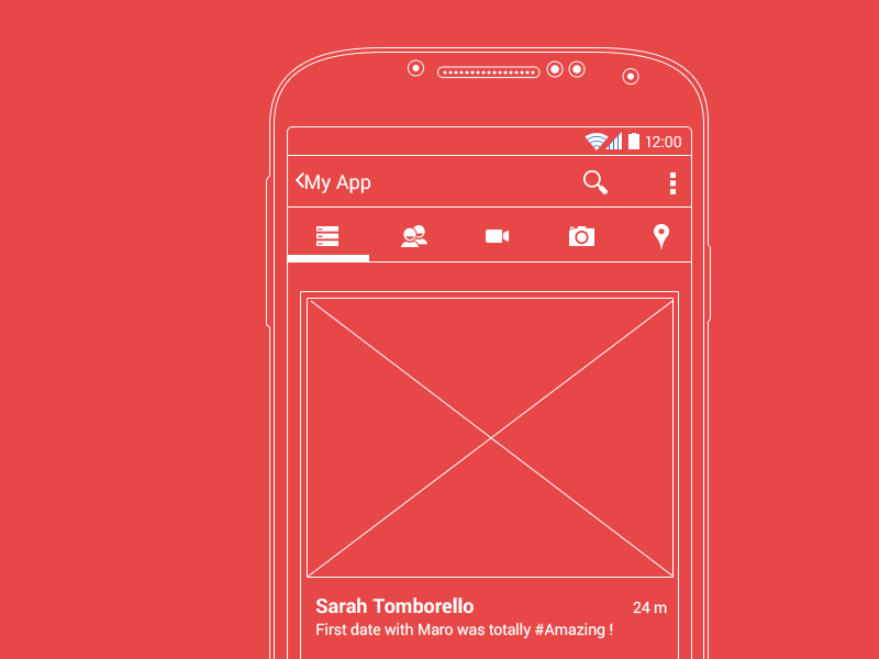 Android Wire Frame by Jonathan Bowman on Dribbble