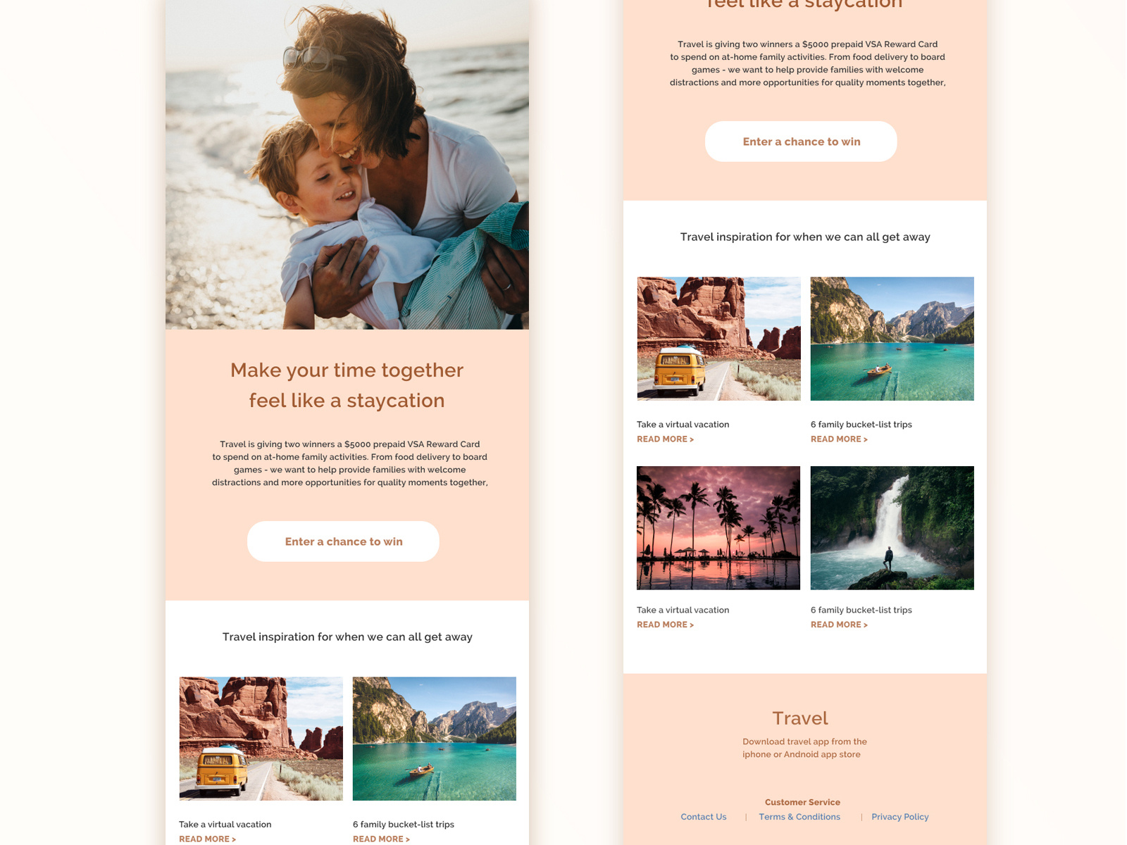 Travel agency email design by Ernest Chan on Dribbble