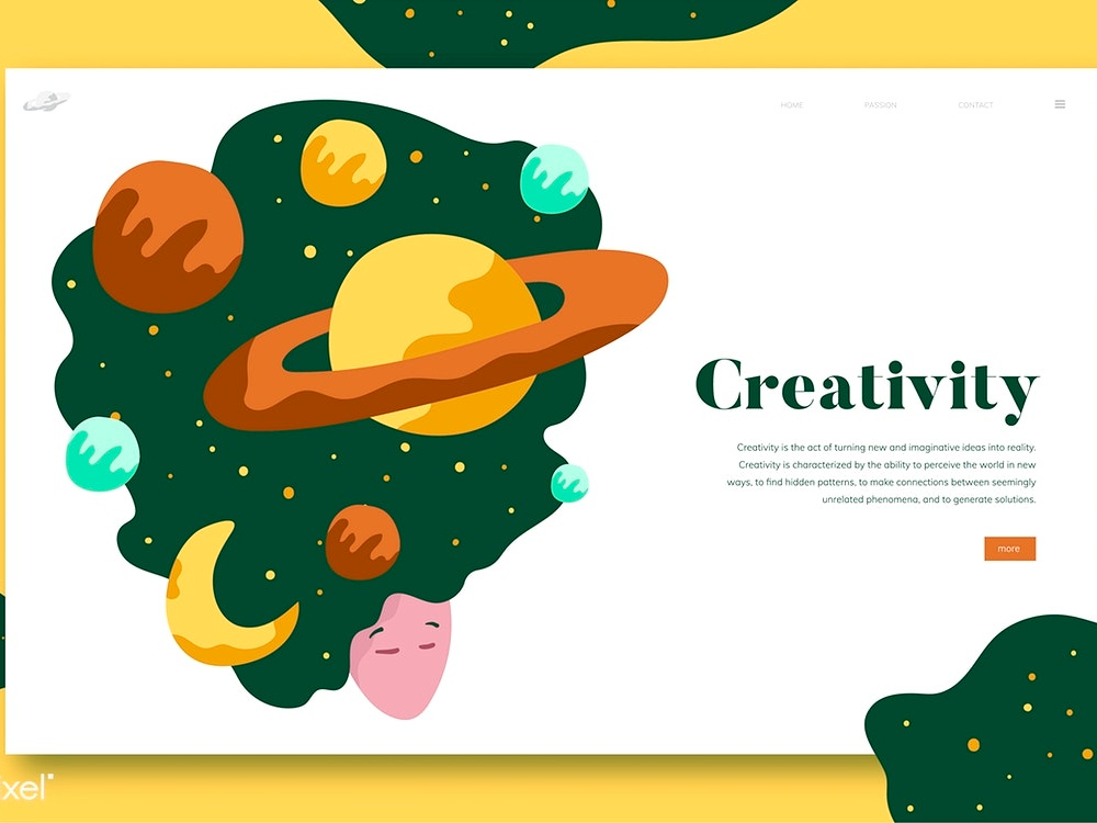 Landing Page: Creativity by rawpixel on Dribbble