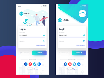 Daily Ui #1 - Login by Nithinraj Shetty on Dribbble