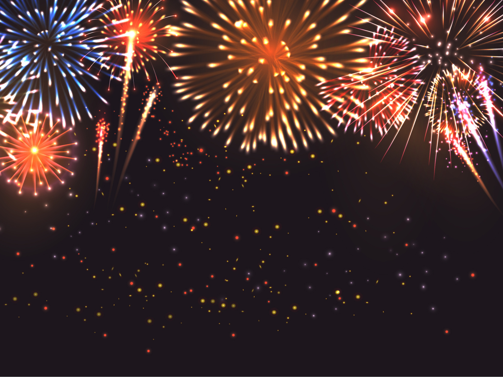 Fireworks composition by Macrovector on Dribbble
