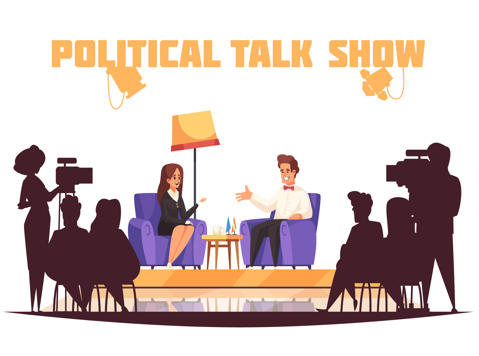 Political talk show program by Macrovector on Dribbble