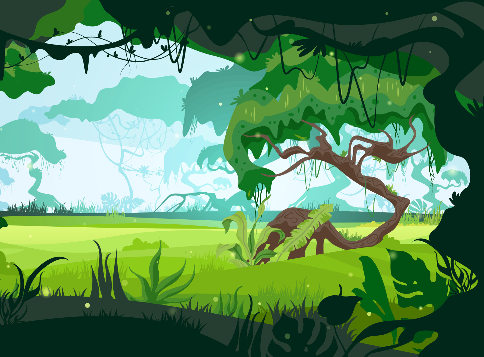 Jungle illustration by Macrovector on Dribbble