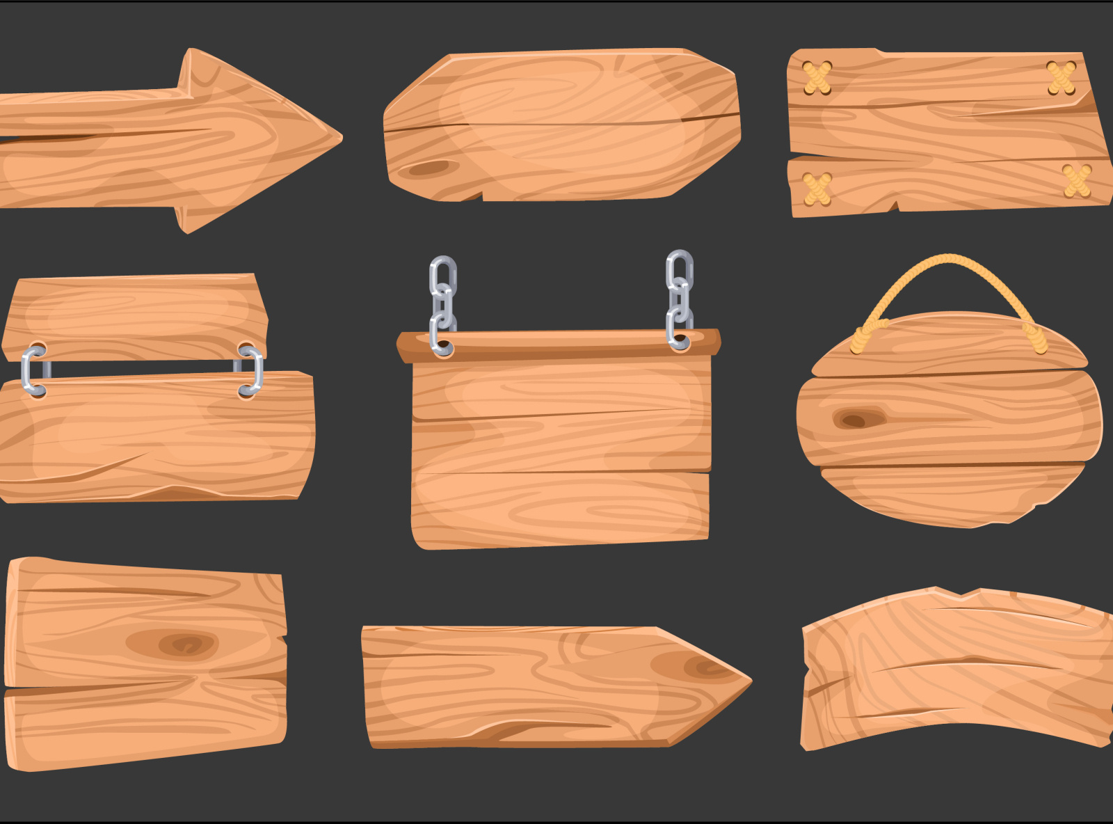 Signboards set by Macrovector on Dribbble