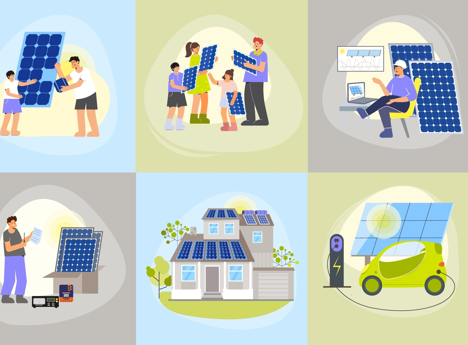 Solar energy set by Macrovector on Dribbble