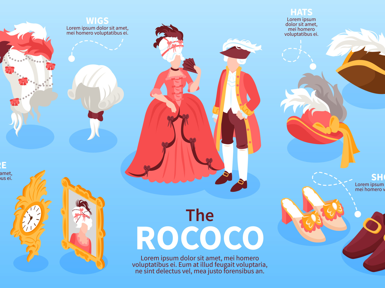 Rococo infographics by Macrovector on Dribbble