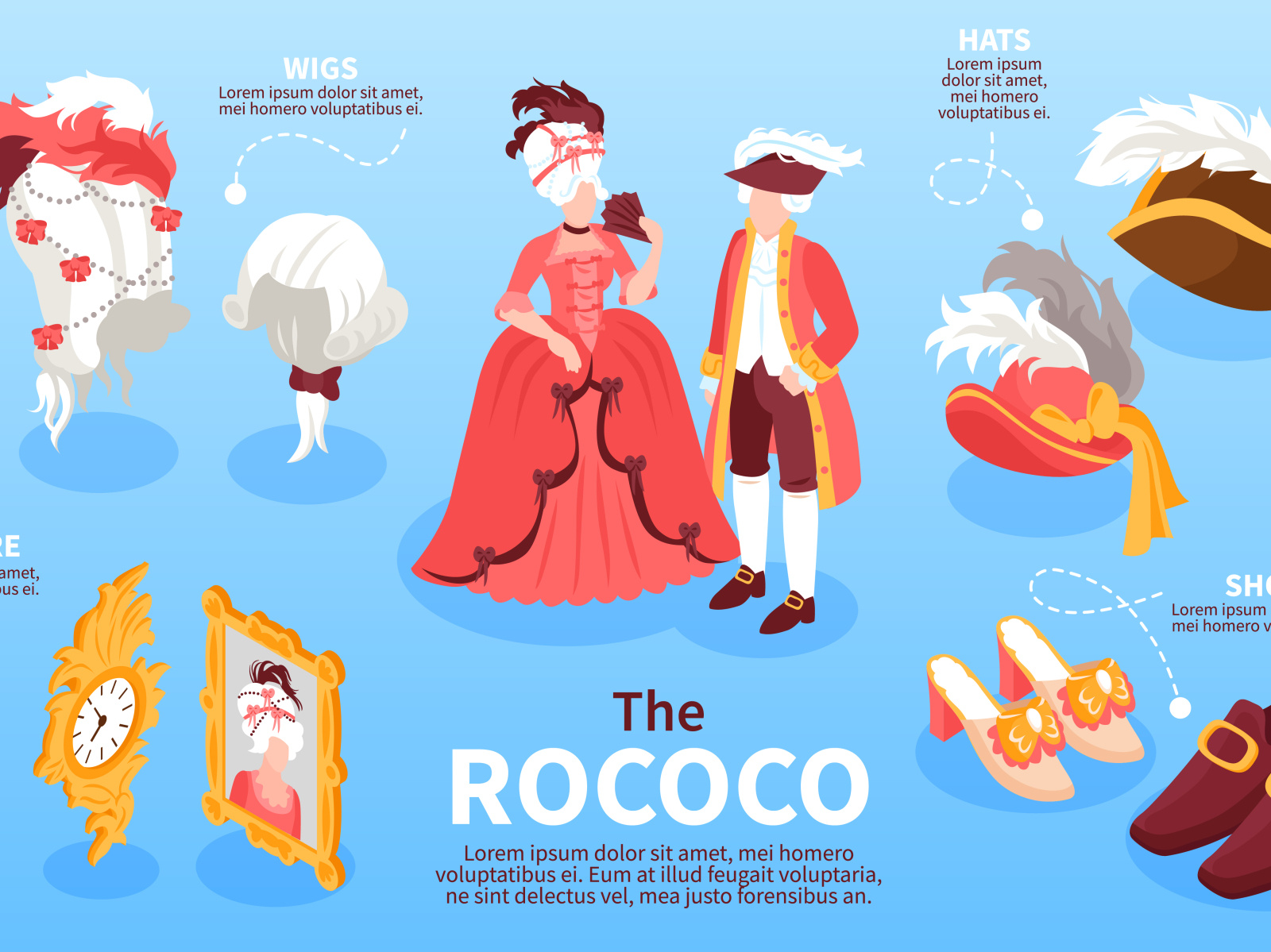 Rococo infographics by Macrovector on Dribbble