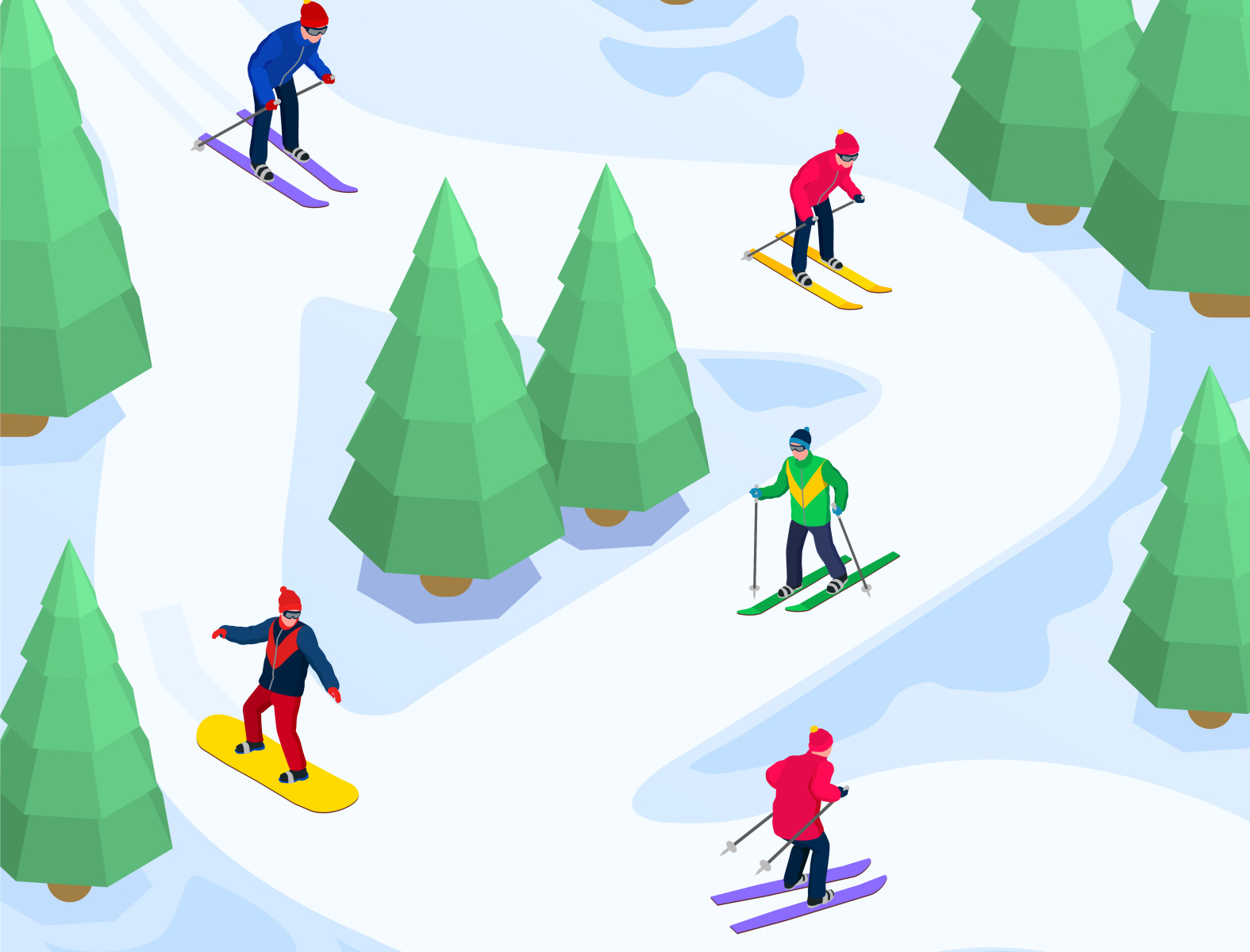 Winter sports composition by Macrovector on Dribbble
