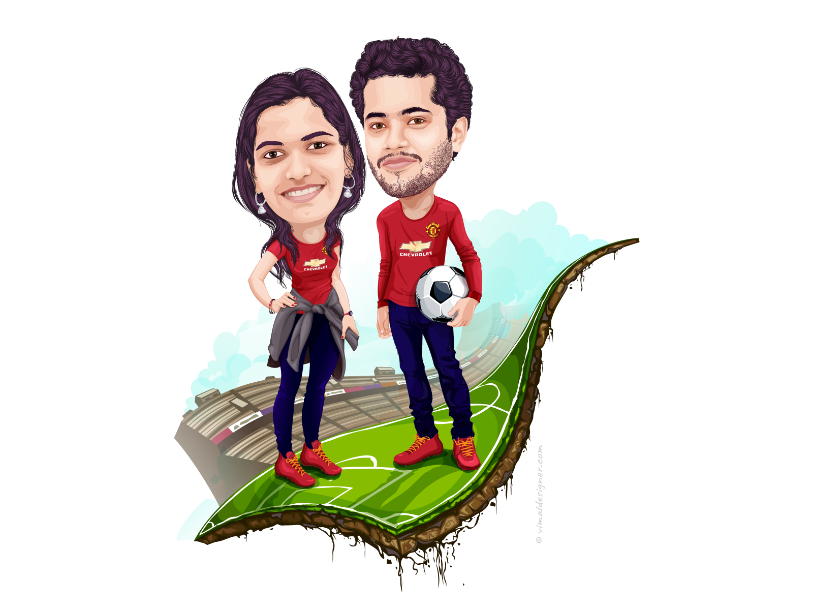 Arjun | Wedding Caricature by Vimal on Dribbble