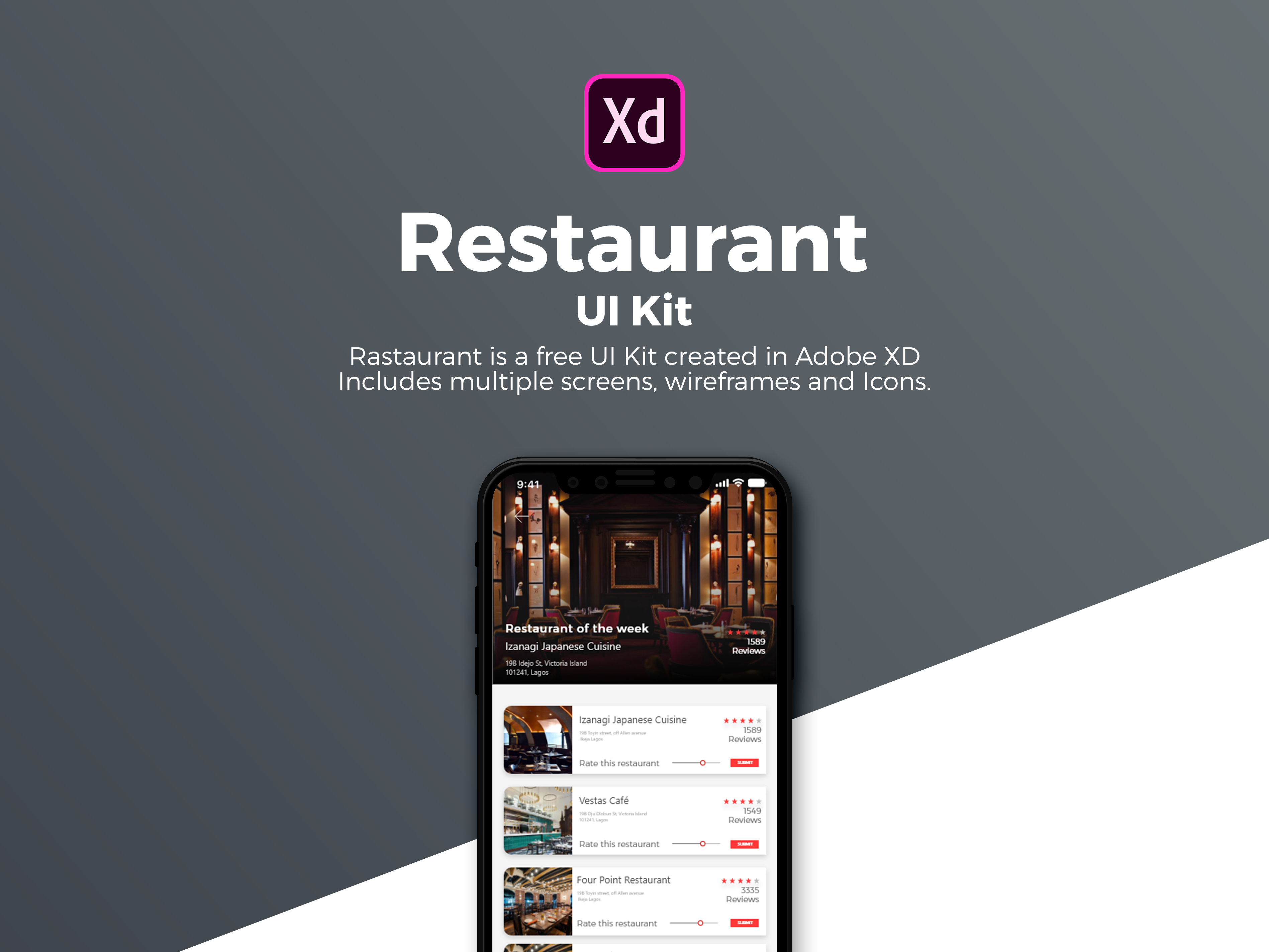 Restaurant Ui kit by Muhammed Abiodun on Dribbble