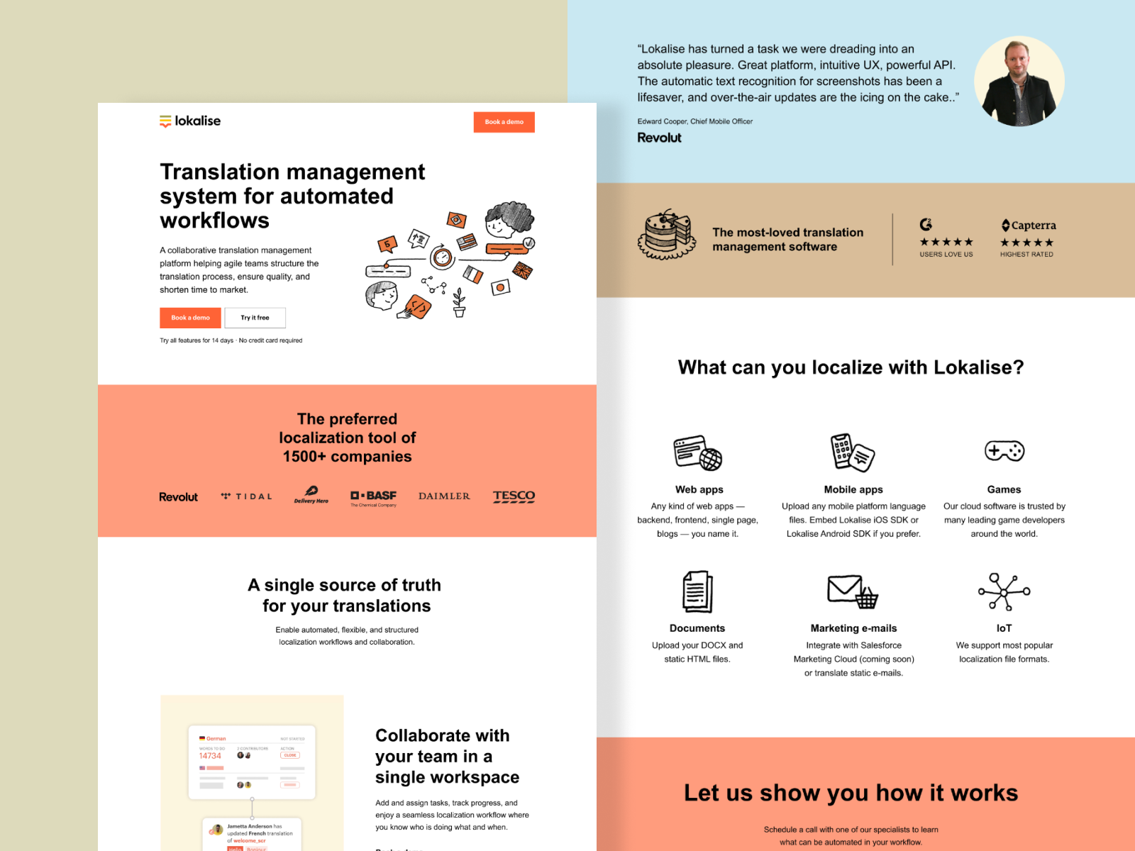 Lokalise - Landing Page by Celia Yarwood for Hey Digital on Dribbble