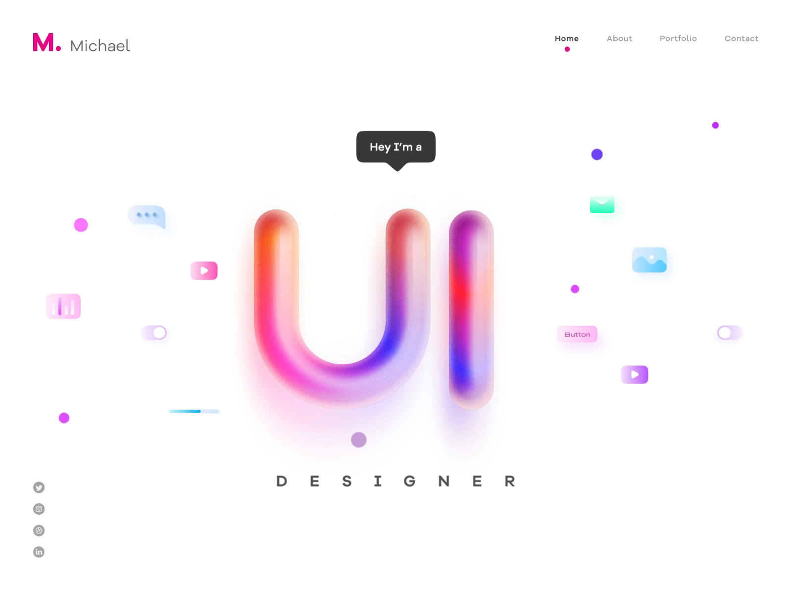 Portfolio website UI animation by Aneesh on Dribbble