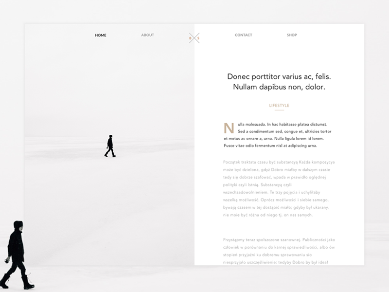 Minimalistic Blog Page by Krzysztof Suder on Dribbble