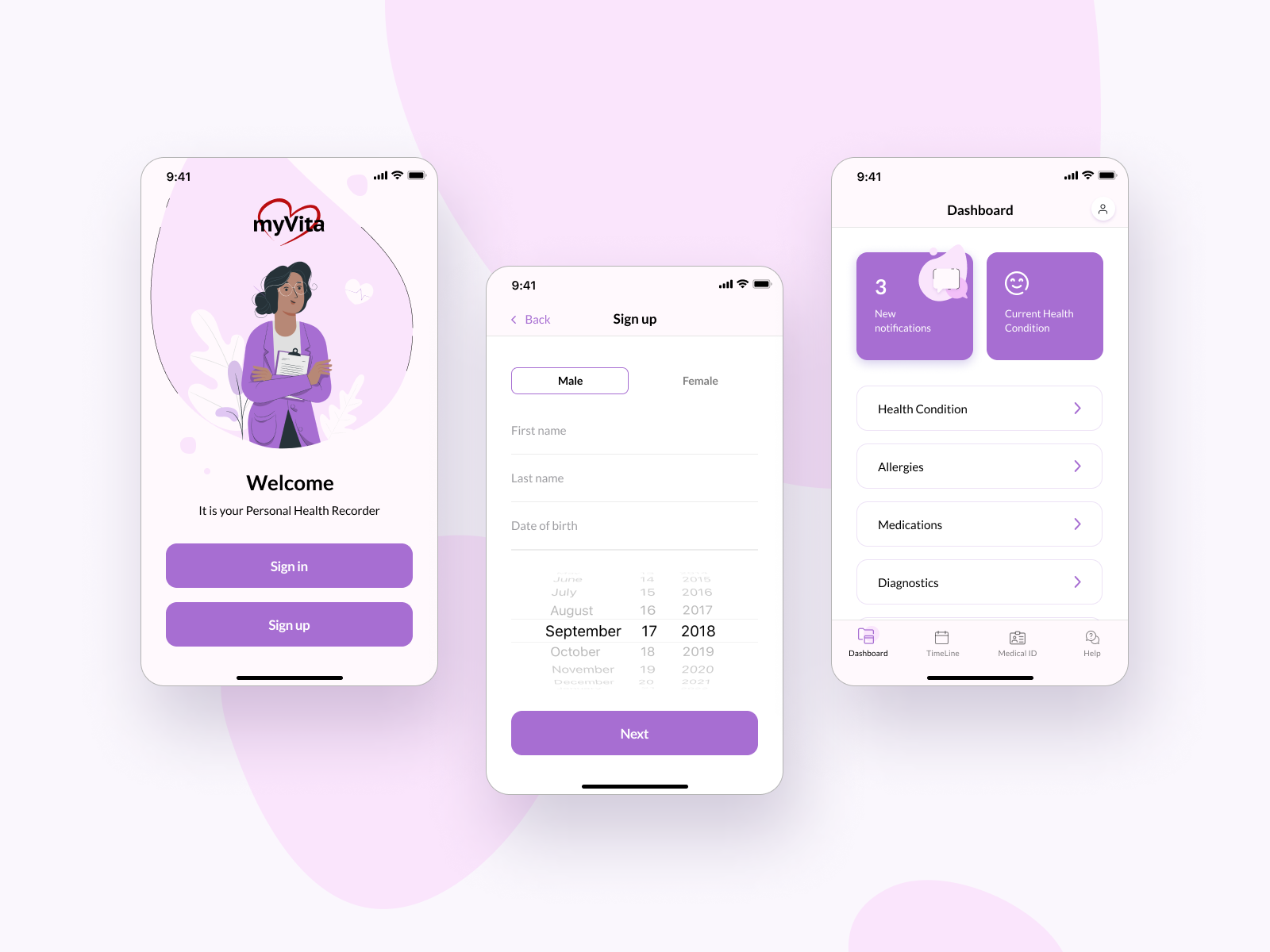 MyVita App by Masha Cherepnova on Dribbble