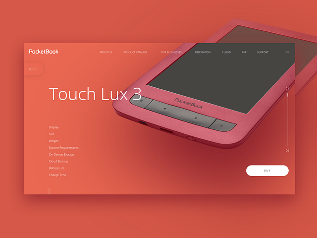 PocketBook Product page by Masha Cherepnova on Dribbble