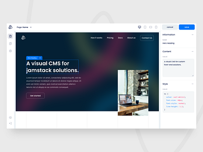Visual CMS by Léan Fourie on Dribbble