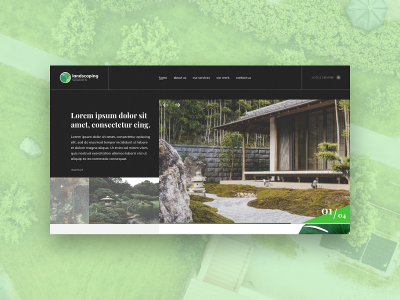 Landscaping Web Template by Léan Fourie on Dribbble