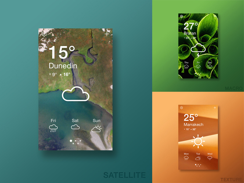 Daily UI challenge #037 — Weather App concept by Nico Maitrot on Dribbble