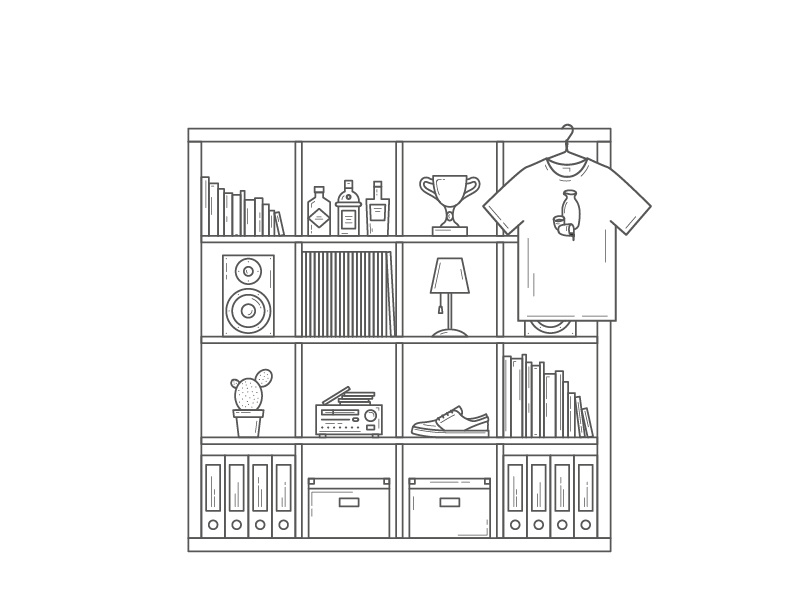 My shelf by Cesar Deutschmann on Dribbble