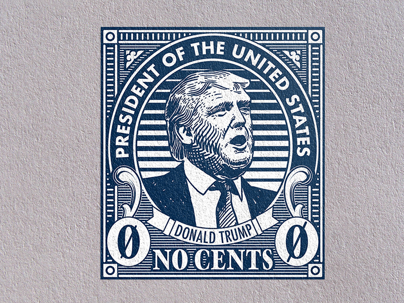 Trump Stamp (v.2) by Ben Hannam on Dribbble