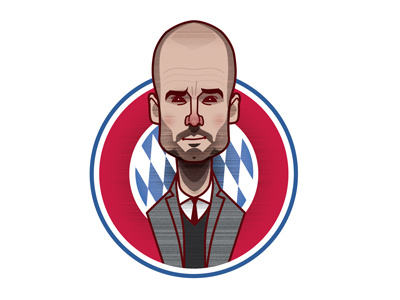 Pep Guardiola by david flanagan on Dribbble