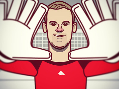 Manuel Neuer illustration by david flanagan on Dribbble