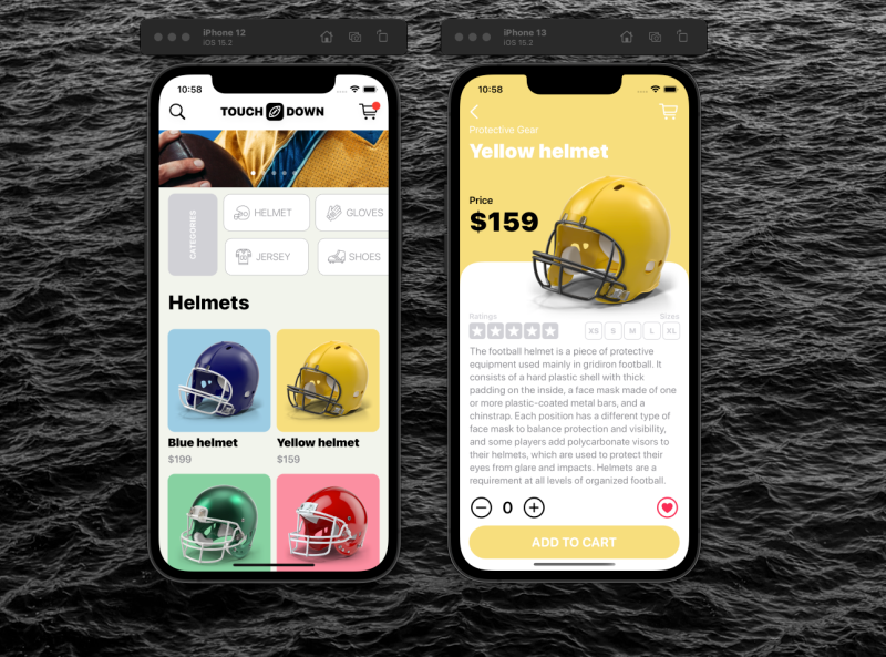 TOUCHDOWN - iOS App with SwiftUI and Xcode by Paul Lorenz Buscano on ...