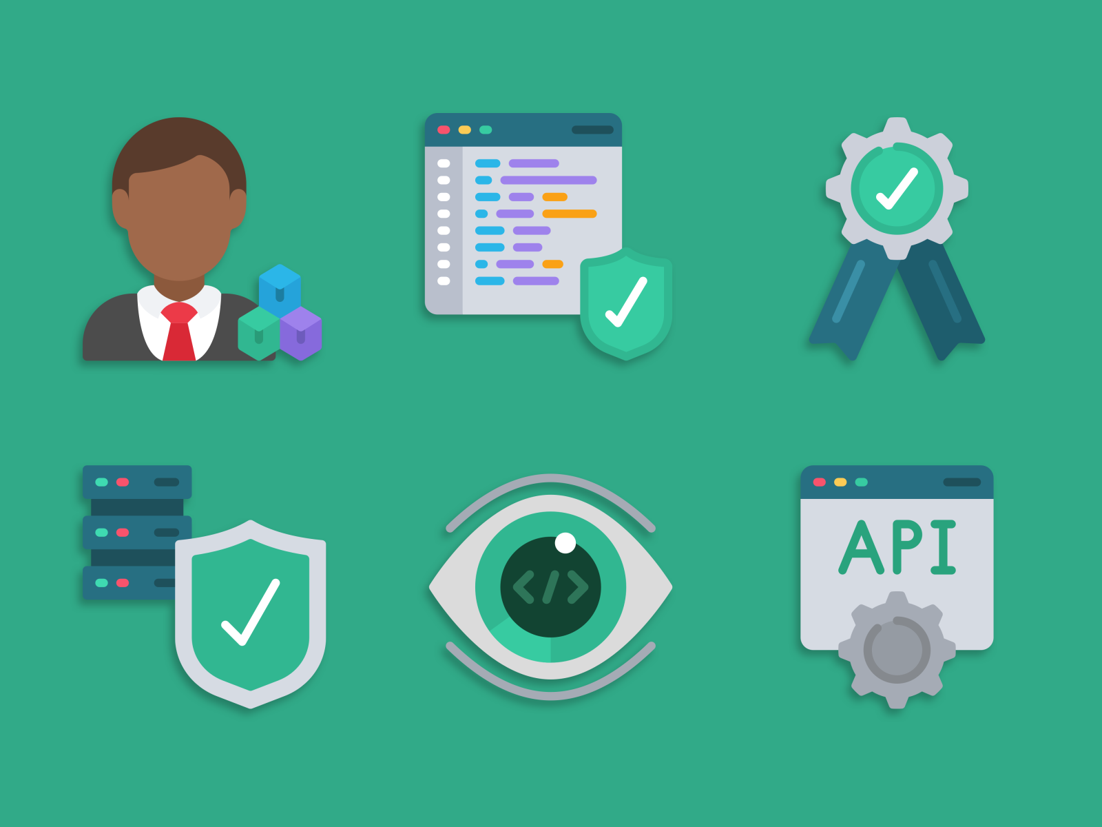 Software Development Icons by Callum Smith on Dribbble