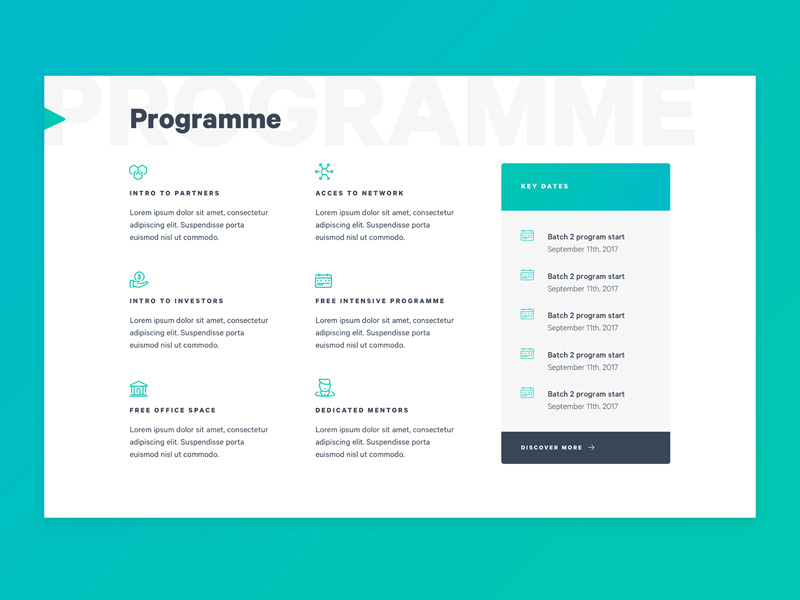 Fashion for Good: Programme section by Kindly Made Studio on Dribbble