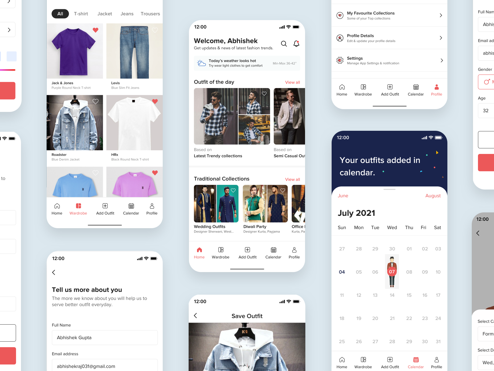 Wardrobe App by Abhishek Gupta on Dribbble