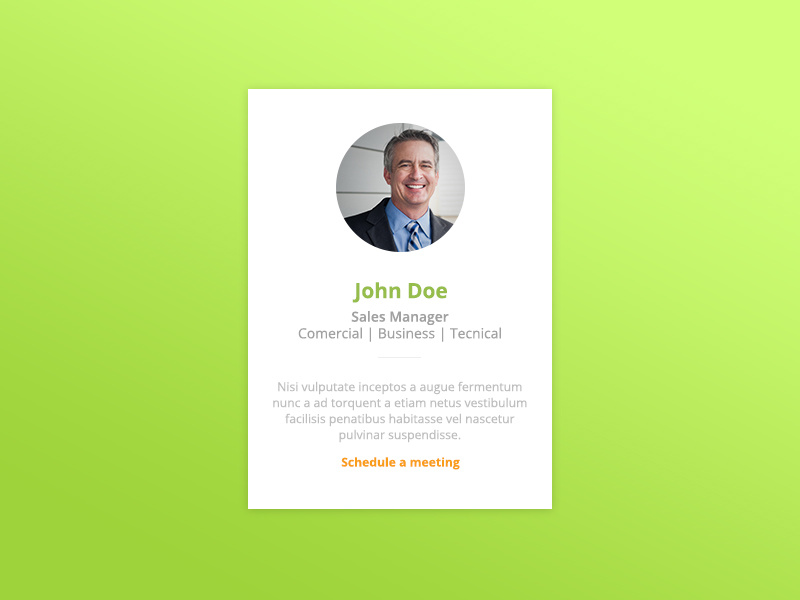Profile card by Isabel Vieira on Dribbble