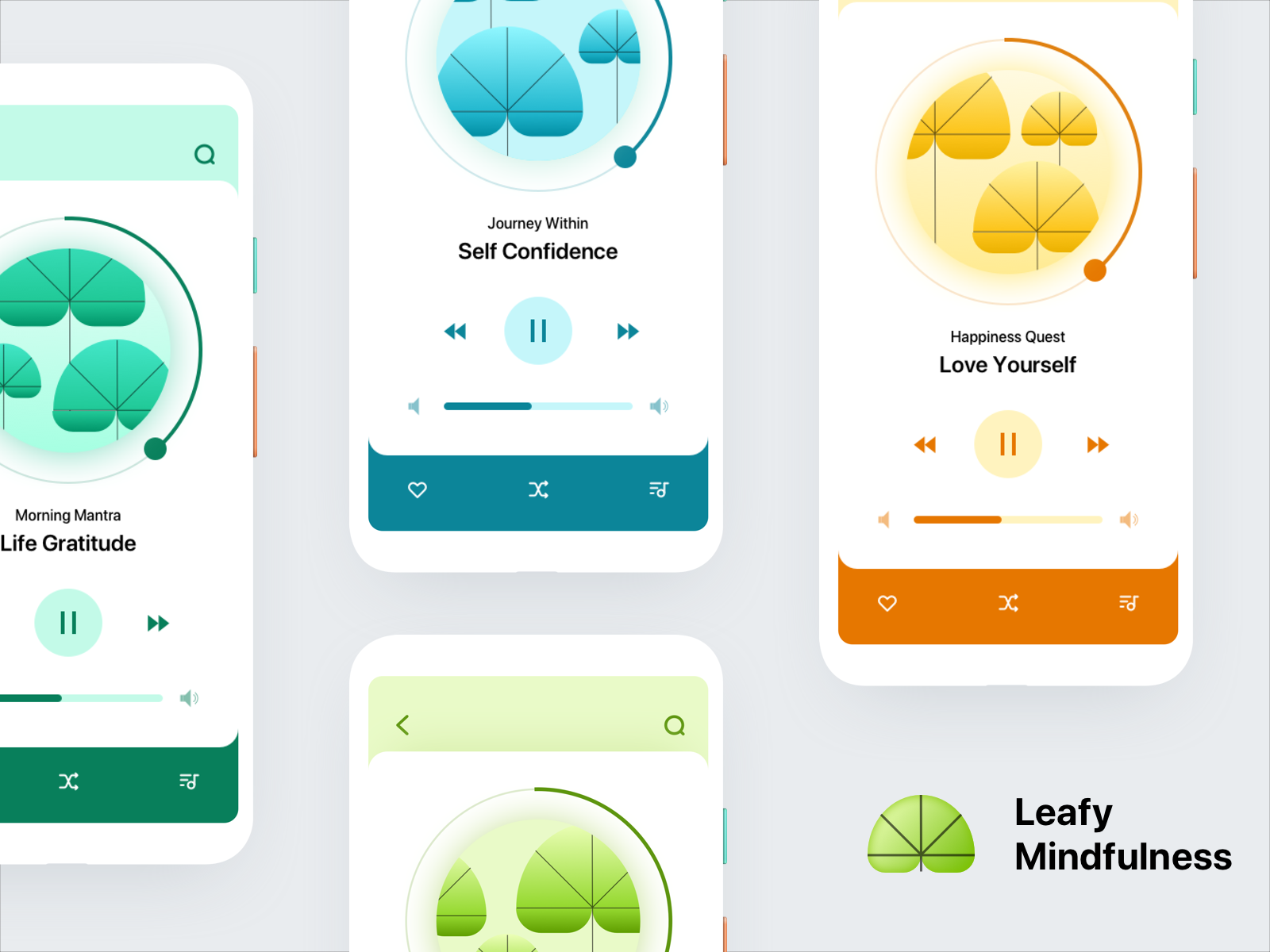 Leafy Mindfulness Mobile UI Exploration by Chintan Chavda on Dribbble