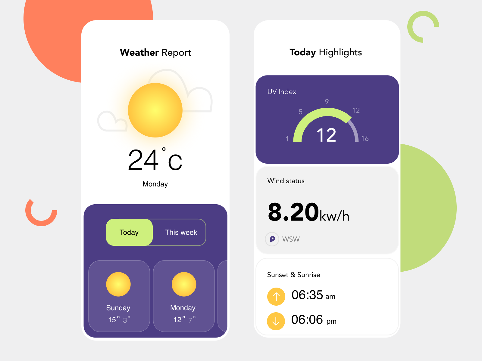 Weather app by Gowtham on Dribbble