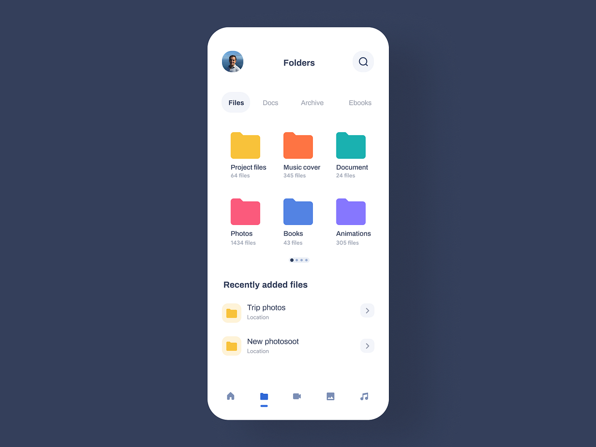 File share app by Gowtham on Dribbble