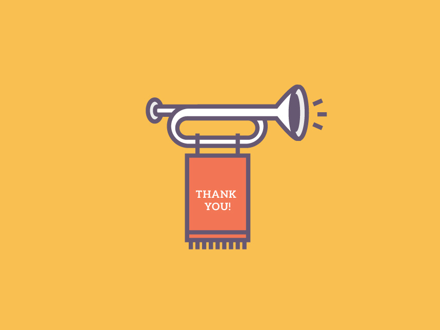 Trumpet thank you by Caio Menezes on Dribbble