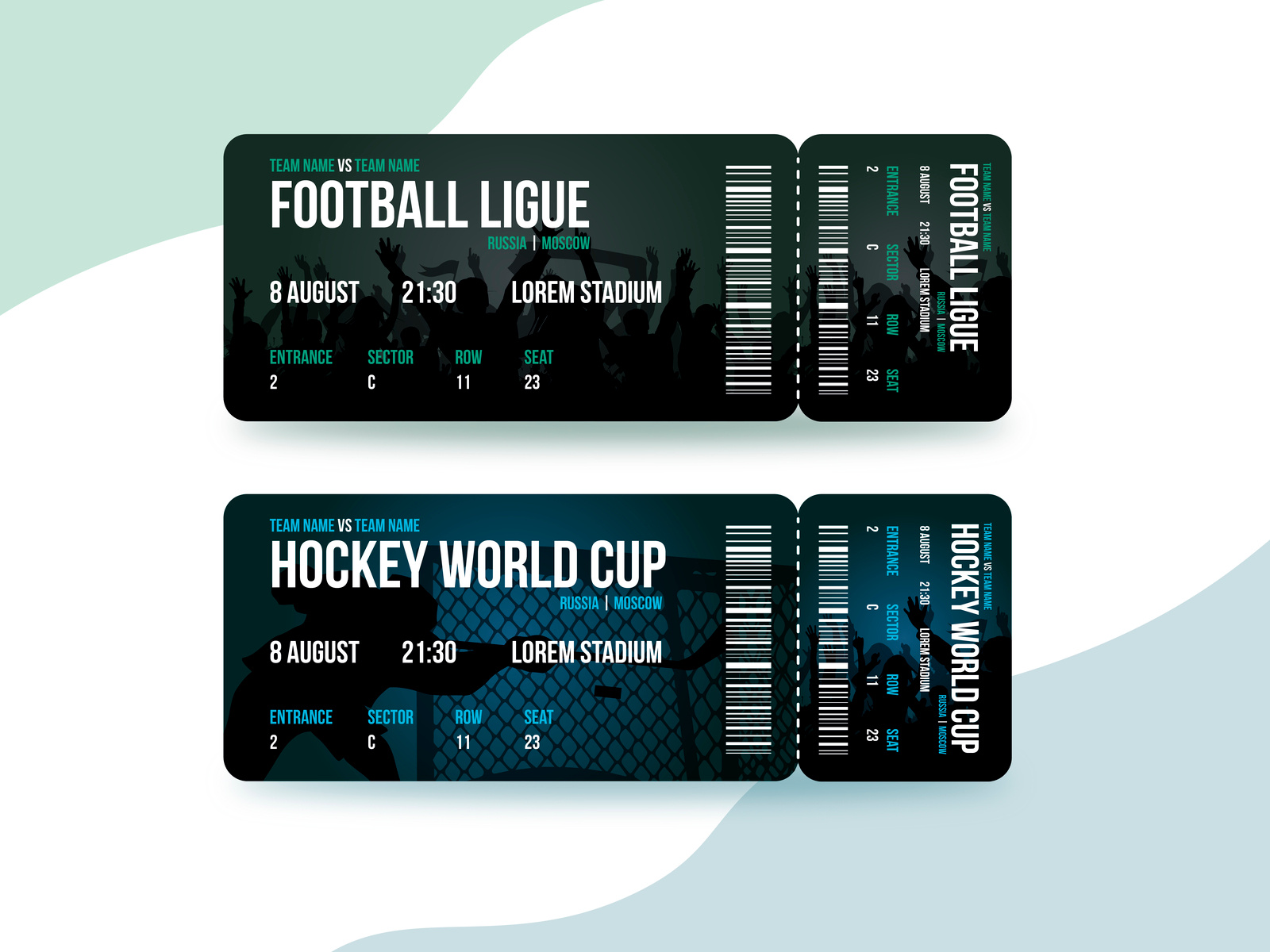 Tickets design by Rita Savenkova on Dribbble