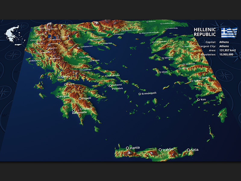 Greece Map for After Effects by dorusoftware on Dribbble