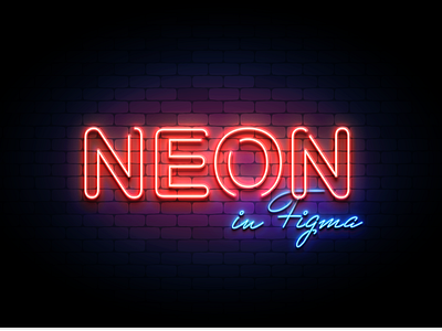 Neon effect made in Figma by Valery Zanimanski on Dribbble