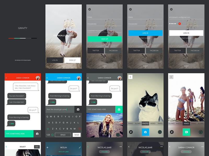 Gravity UI - Free Download by Emilie Lemaire de Ruffieu on Dribbble